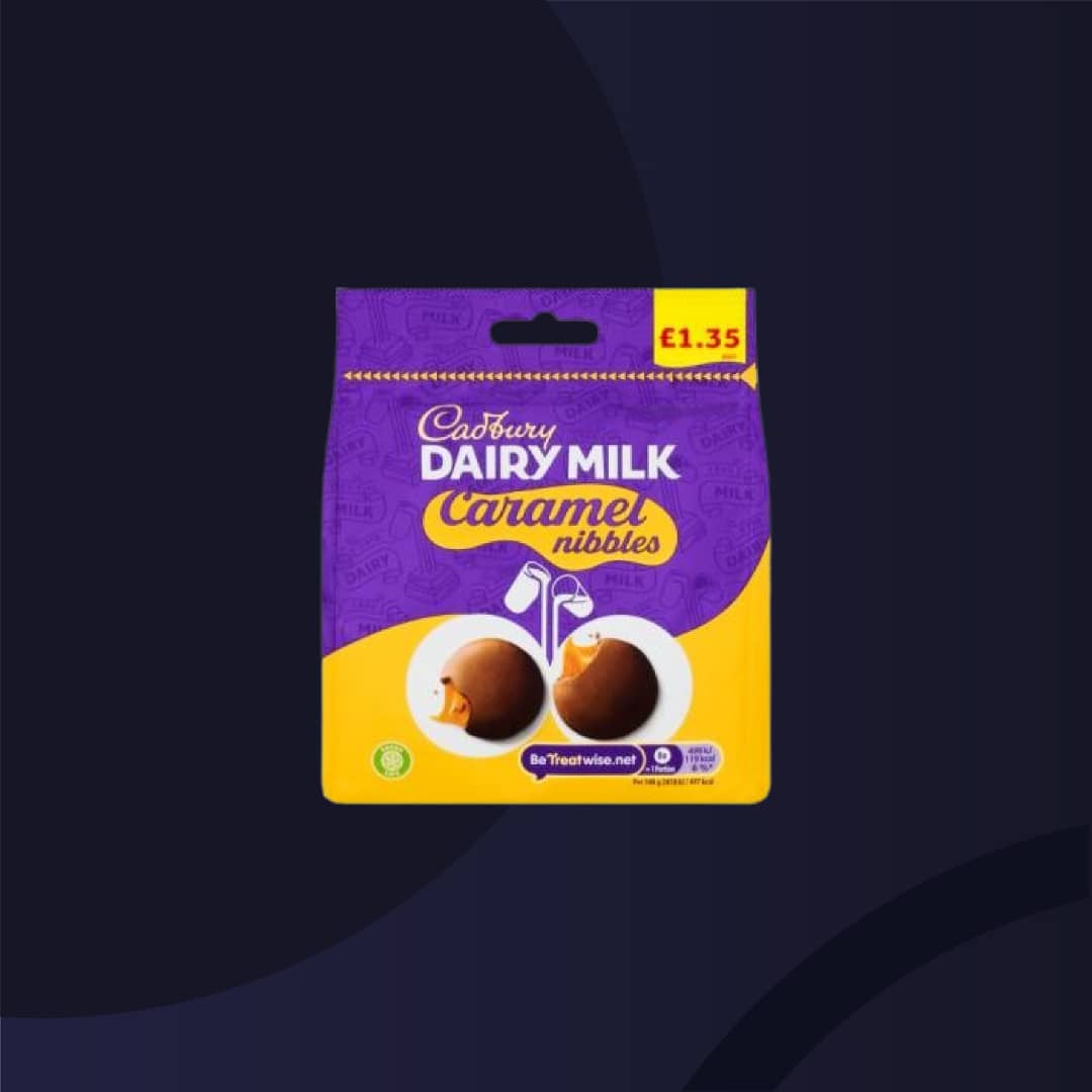 Cadbury Dairy Milk Caramel Nibbles Chocolate Bag – bitefuse Cadbury Dairy Milk Caramel Nibbles Chocolate Bag – bitefuse