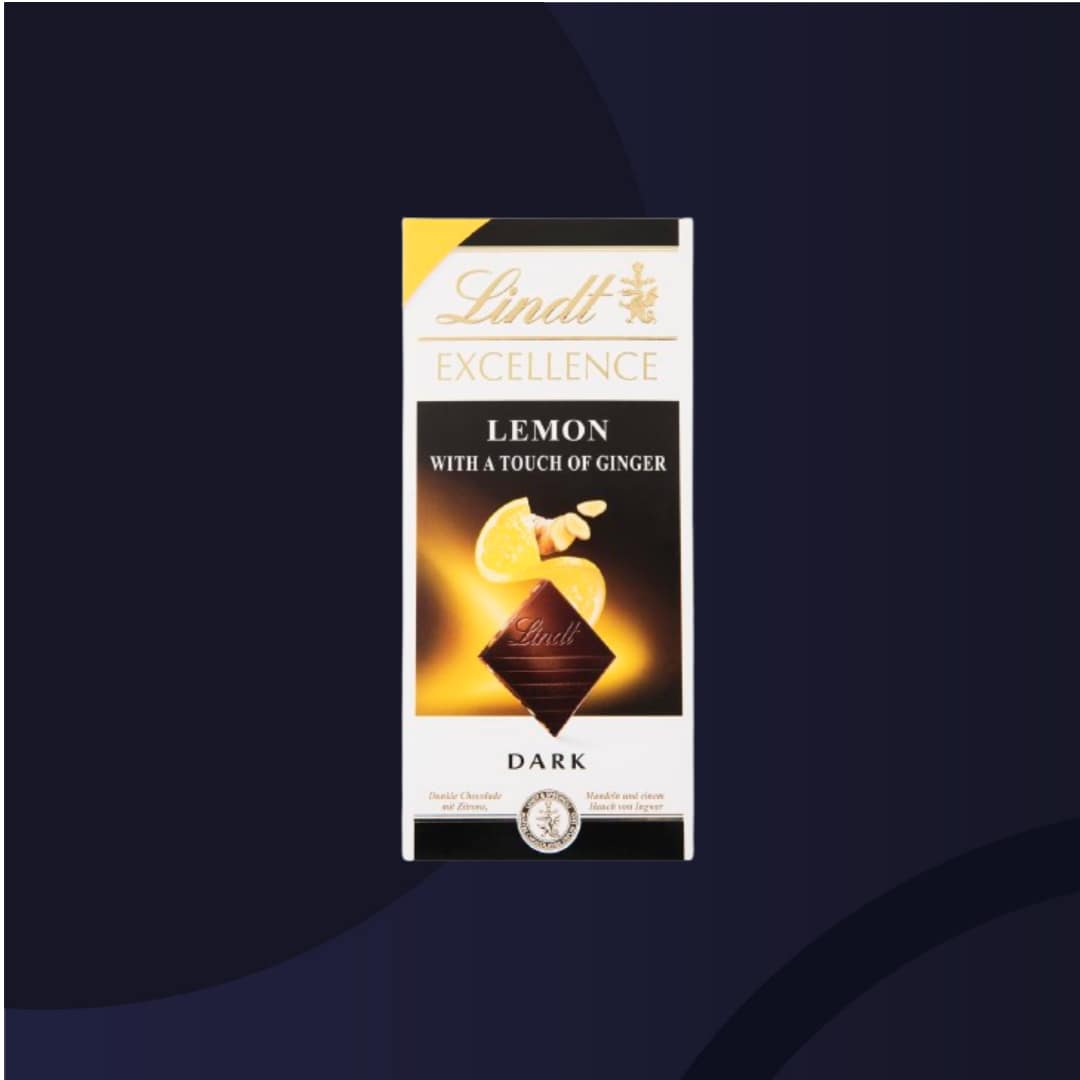 Lindt Excellence Lemon & Ginger Dark Chocolate – bitefuse